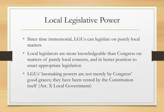The Local Legislative Process: Powers and Functions of the Sanggunian | PDF