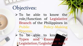 LEGISLATIVE ACTS AS BASES FOR PUBLIC POLICY | PPTX | Political Issues ...