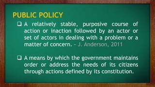 LEGISLATIVE ACTS AS BASES FOR PUBLIC POLICY | PPTX | Political Issues ...