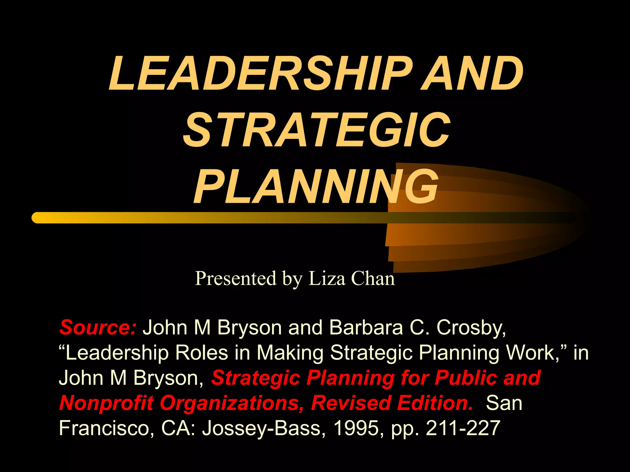 Leadership and Strategic Planning | PPT