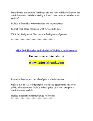 MPA 503 Inspiring Innovation / tutorialrank.com