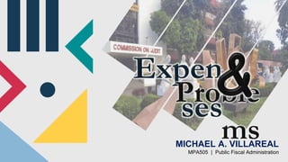 MPA 505 Expenses and Problems - Michael Villareal.pptx