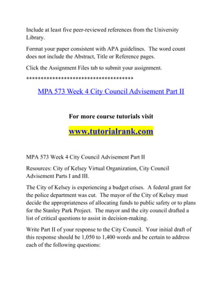 MPA 573 Inspiring Innovation / tutorialrank.com | Educational ...