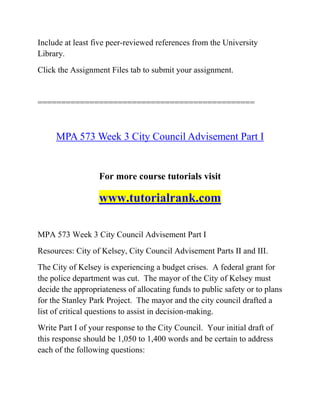 Mpa 573 Effective Communication - tutorialrank.com | Educational ...