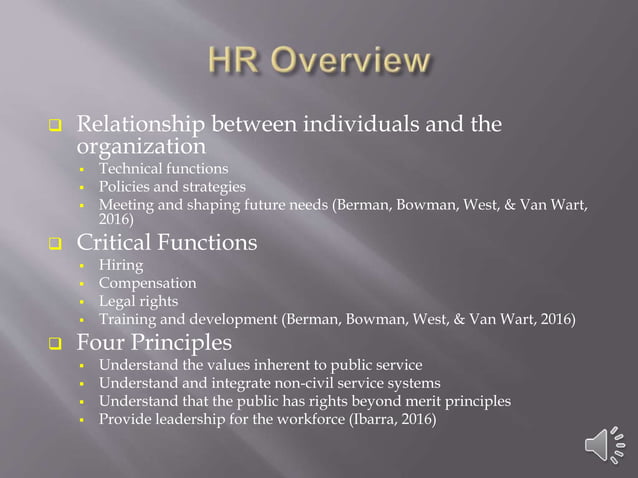 Human Resource Management in Public Service | PPTX