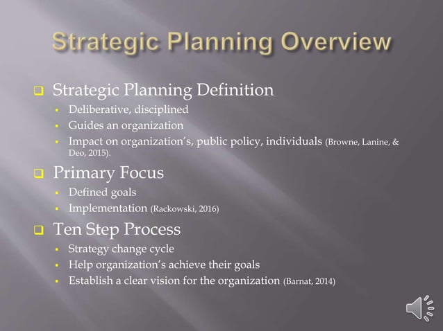 Strategic Planning & Policy Development | PPT