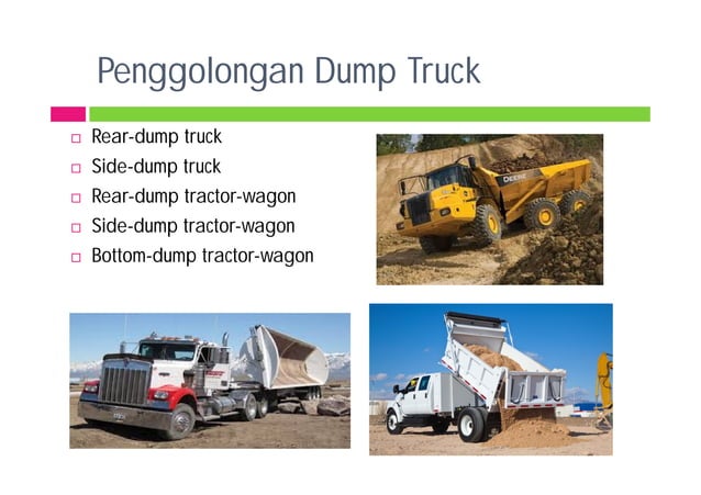 Wheel Tractor Scraper and Articulated dump truck | PPT | Free Download