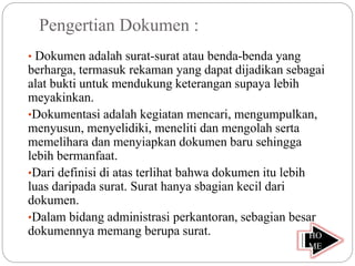 Bab 1 Dokumen dan dokumentasi pada mapel Melakukan Prosedur ...