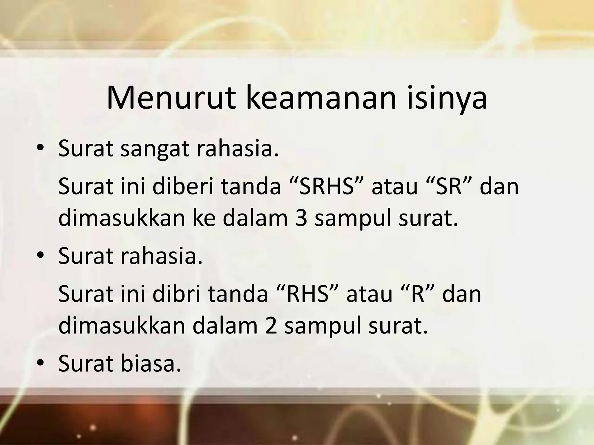 Dasar surat menyurat, bagian bentuk surat. Melakukan prosedur ...