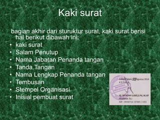Dasar surat menyurat, bagian bentuk surat. Melakukan prosedur ...