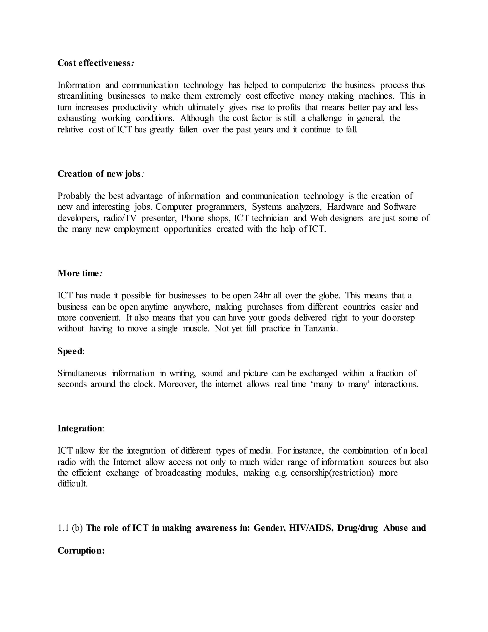 Mpact of information and communication technology (ict) on the society | PDF