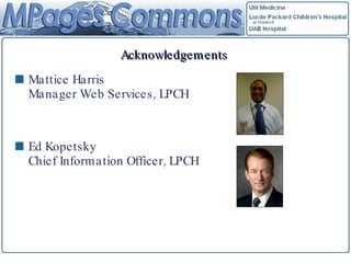 MPages at Lpch - Thus Far | PPT