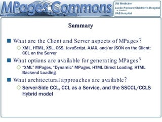 M Pages Technical Forum - Client Server Architectures | PPT