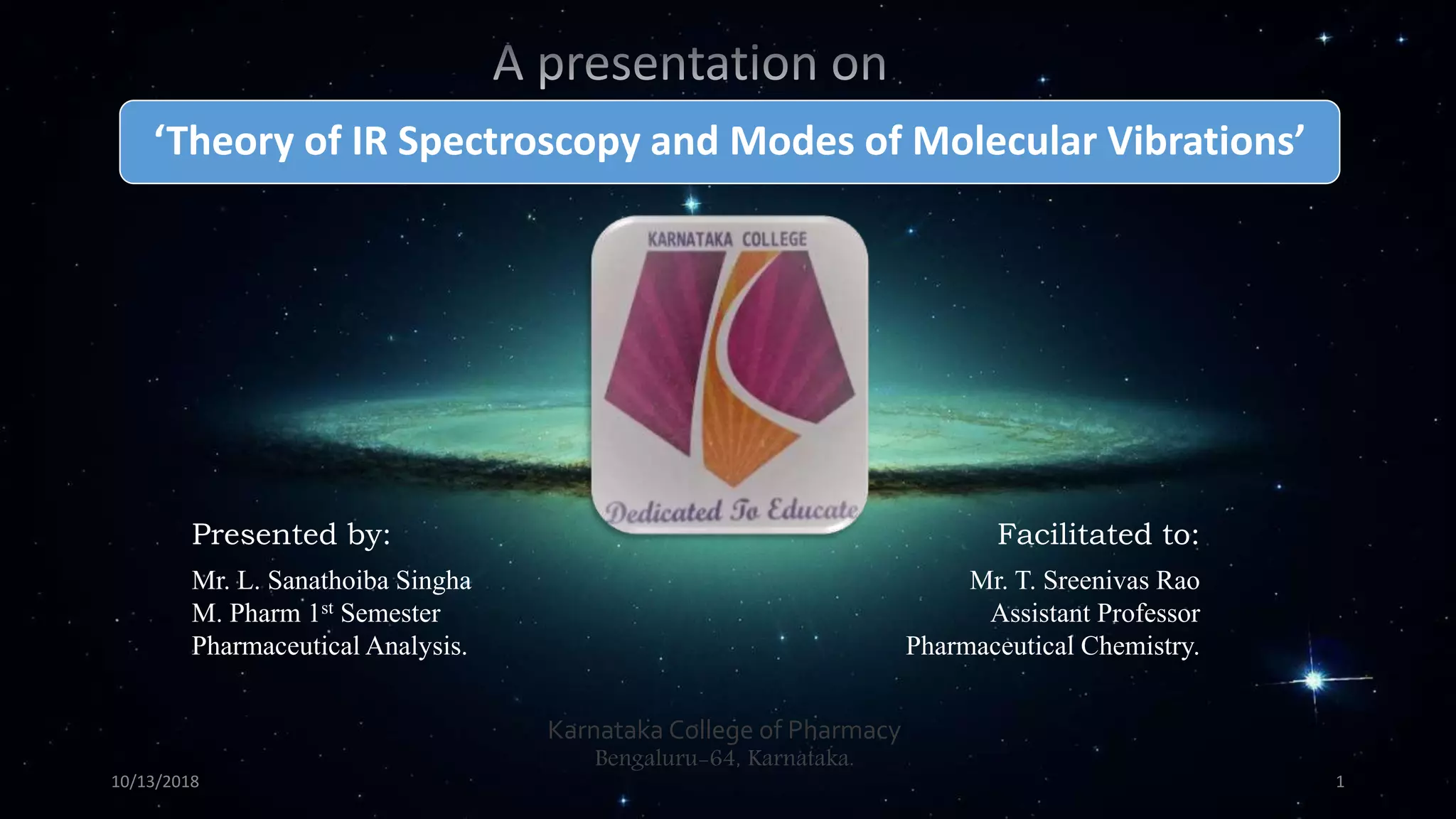 Theory of IR spectroscopy | PPTX