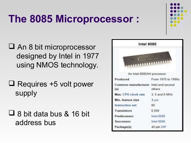 MP&AL presentation (8085 microprocessor architecture)
