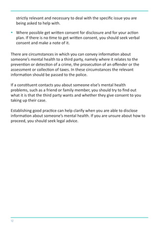 MP and Staffers Guide to Mental Health | PDF