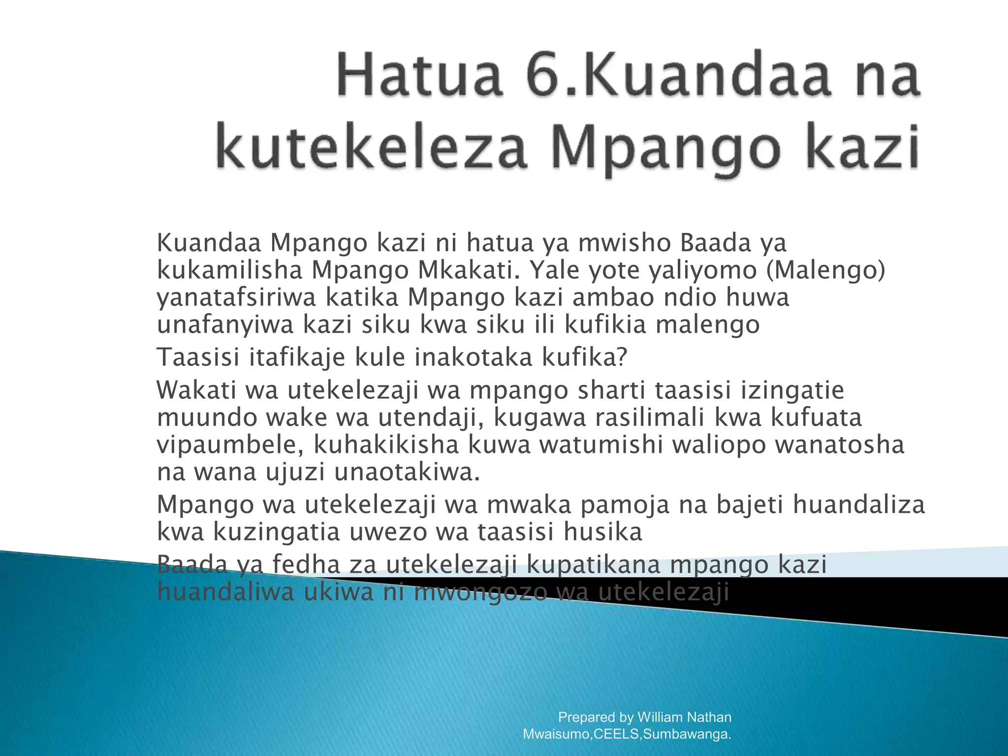 MPANGO MKAKATI | PPT