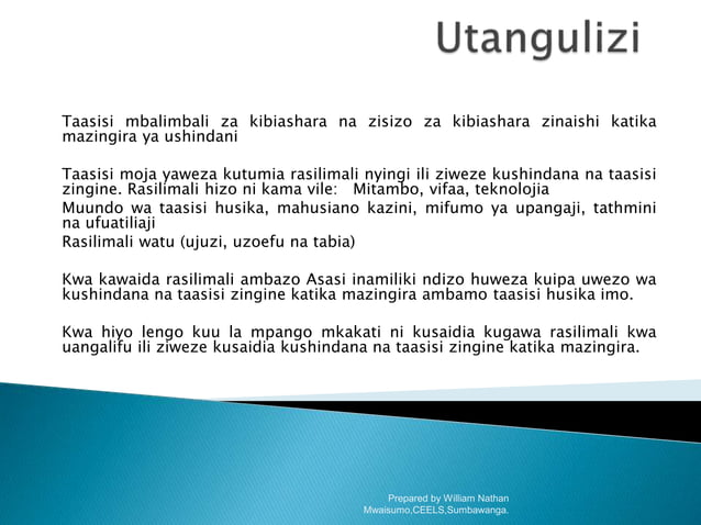 MPANGO MKAKATI | PPT