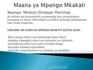 Mpango mkakati presentation | PPTX