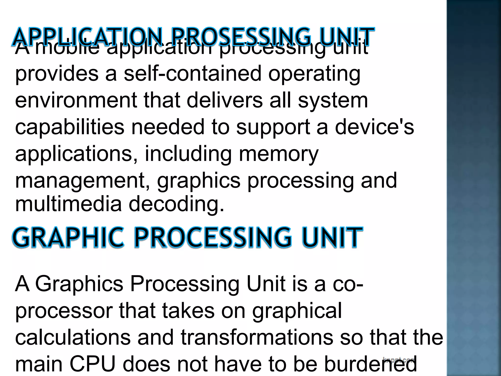 aplication processors and graphic processors | PPTX