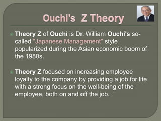 Mc Gregor's & Ouchi's theories of management. | PPTX | Business ...