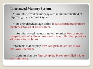 Memory System | PPTX | Data Storage and Warehousing | Computing