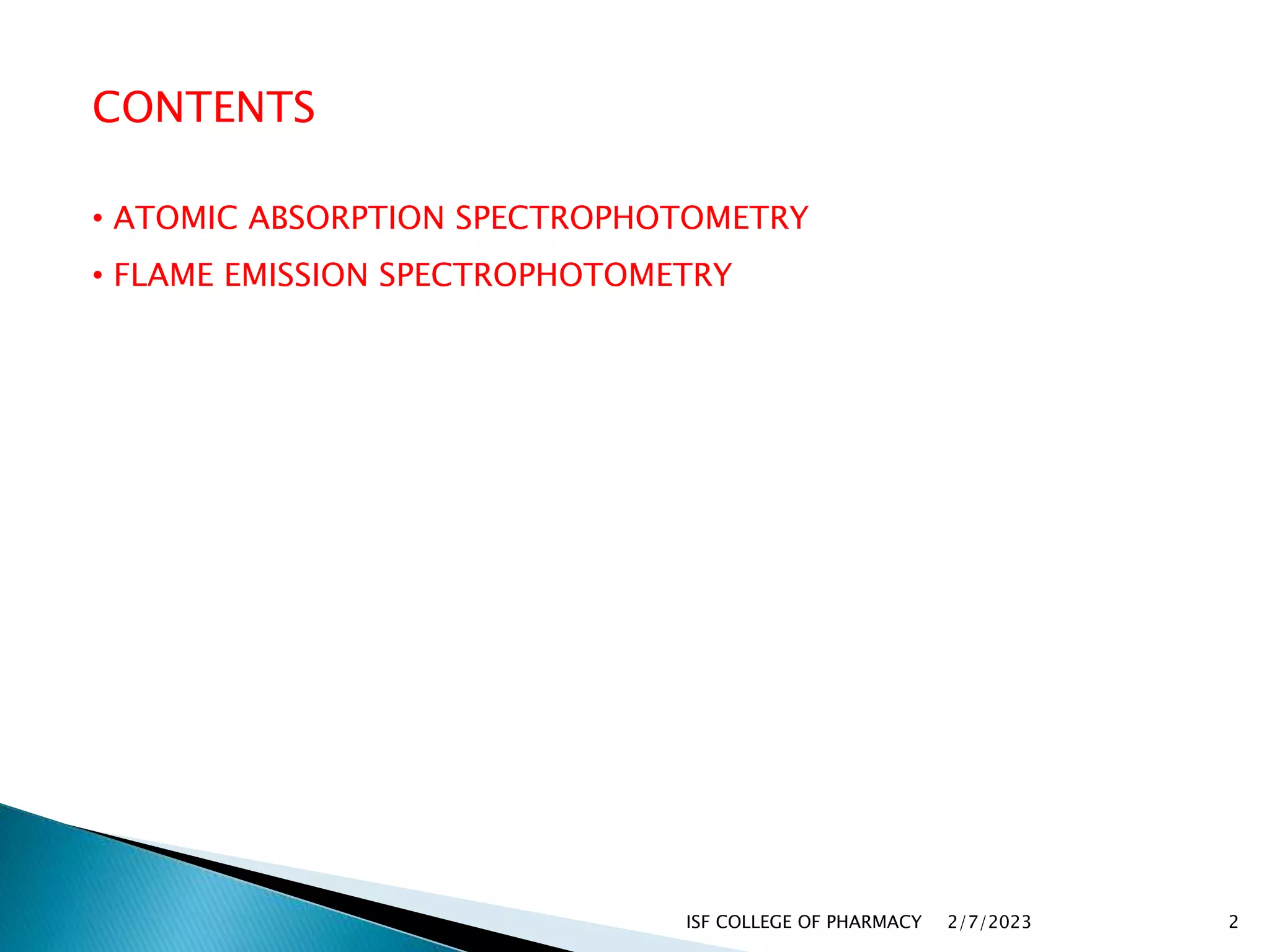 Atomic absorption anf flame emission spectrophotometry | PPTX