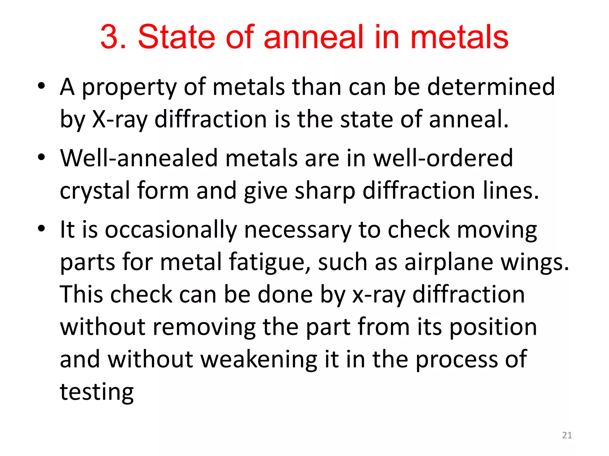 Types Of Crystals And Application Of X Ray Diffraction Ppt