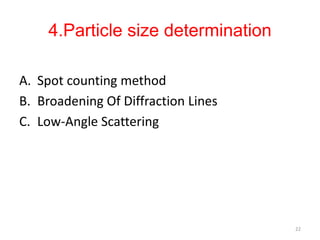 Types of Crystals and Application of X-ray Diffraction | PPTX