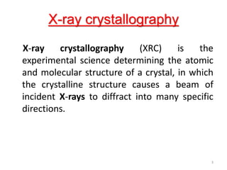Types of Crystals and Application of X-ray Diffraction | PPTX