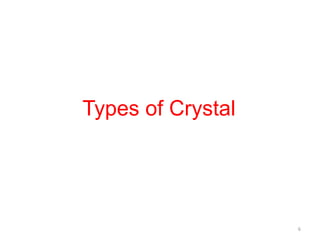 Types of Crystals and Application of X-ray Diffraction | PPTX