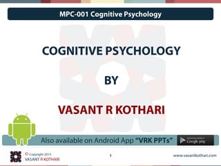 Mpc 001-01-01 cognitive psychology | PPT