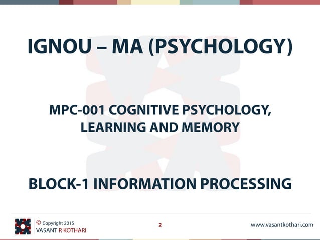 Mpc 001-01-01 cognitive psychology | PDF
