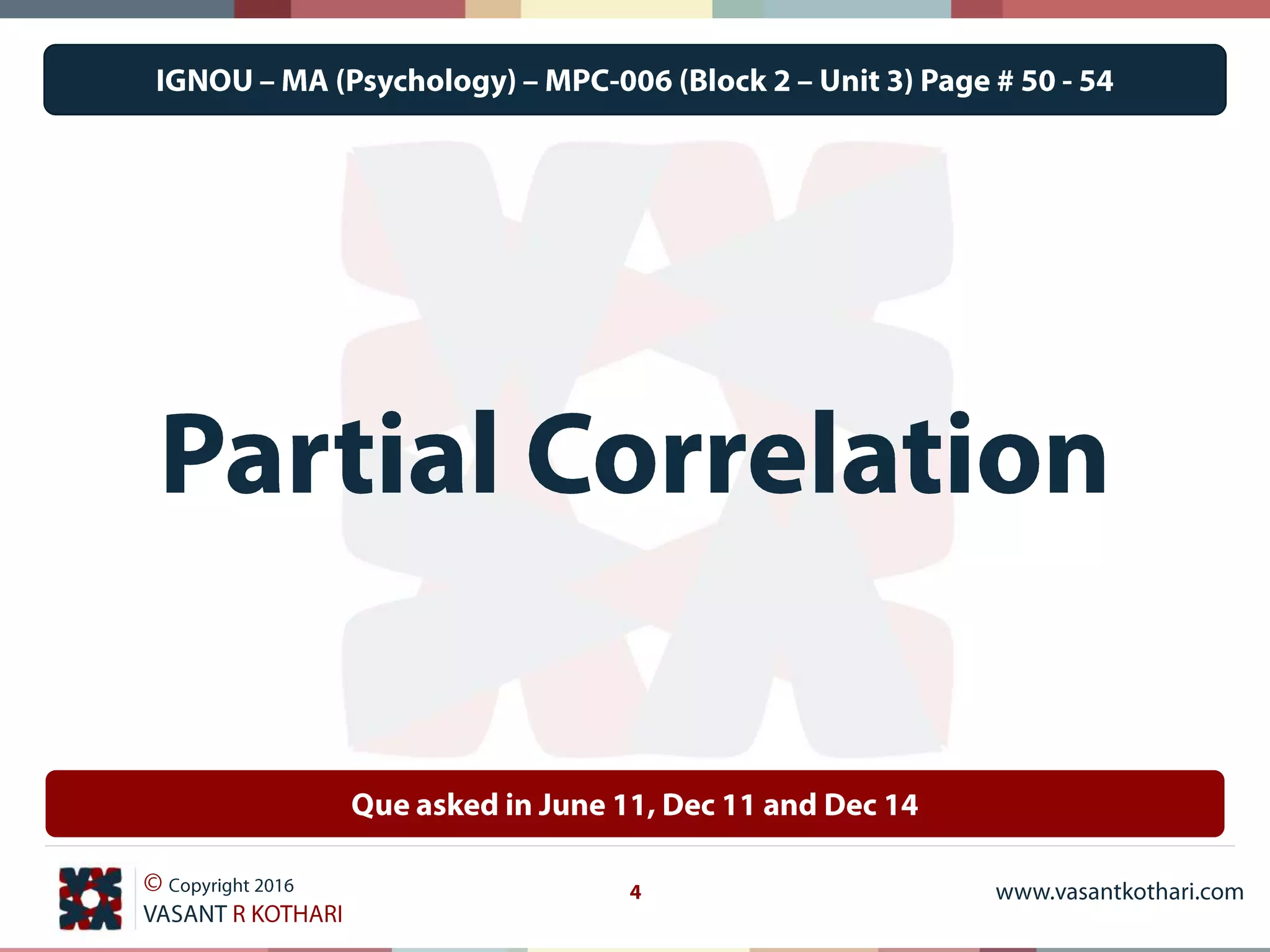 Mpc 006 - 02-03 partial and multiple correlation | PDF | Physics | Science