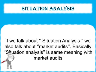 Marketing Situation Analysis | PPTX