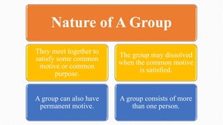 Groups, It’s Nature , It’s Types & Team Building | PPTX