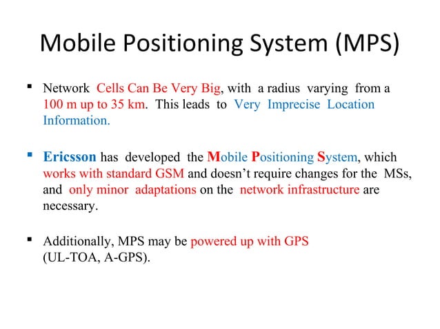 Mobile Positioning System | PPT | Computer Networking | Computing
