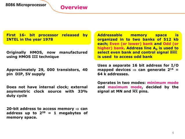 microprocessor and microcontroller 8086 /8085 | PPT