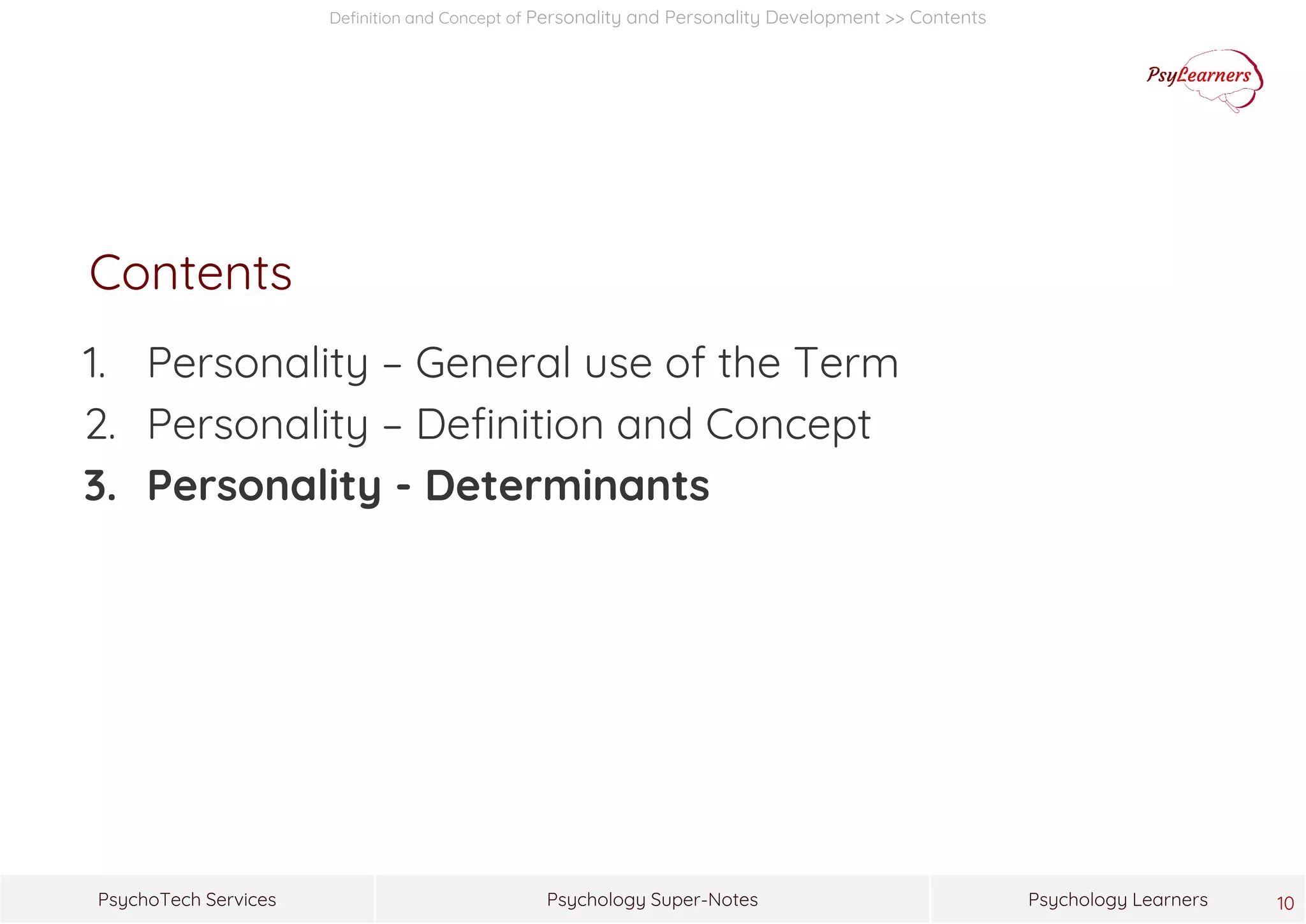 Definition and Concept of Personality and Personality Development | PPT