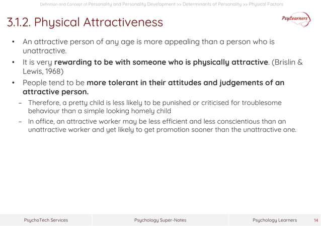 Definition and Concept of Personality and Personality Development | PPT