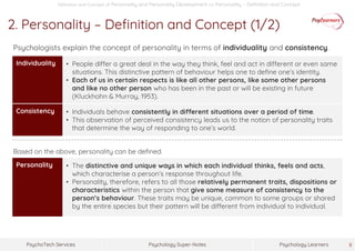 Definition and Concept of Personality and Personality Development | PPT