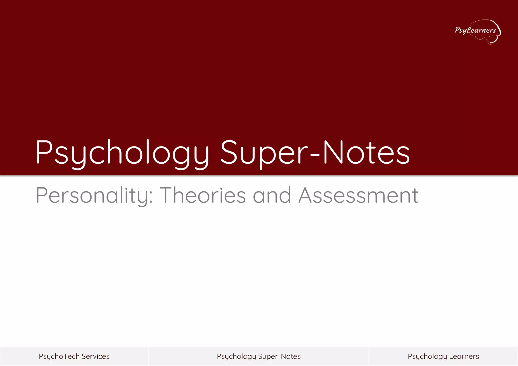 Theories of Personality: State and Trait Approaches to Personality | PDF