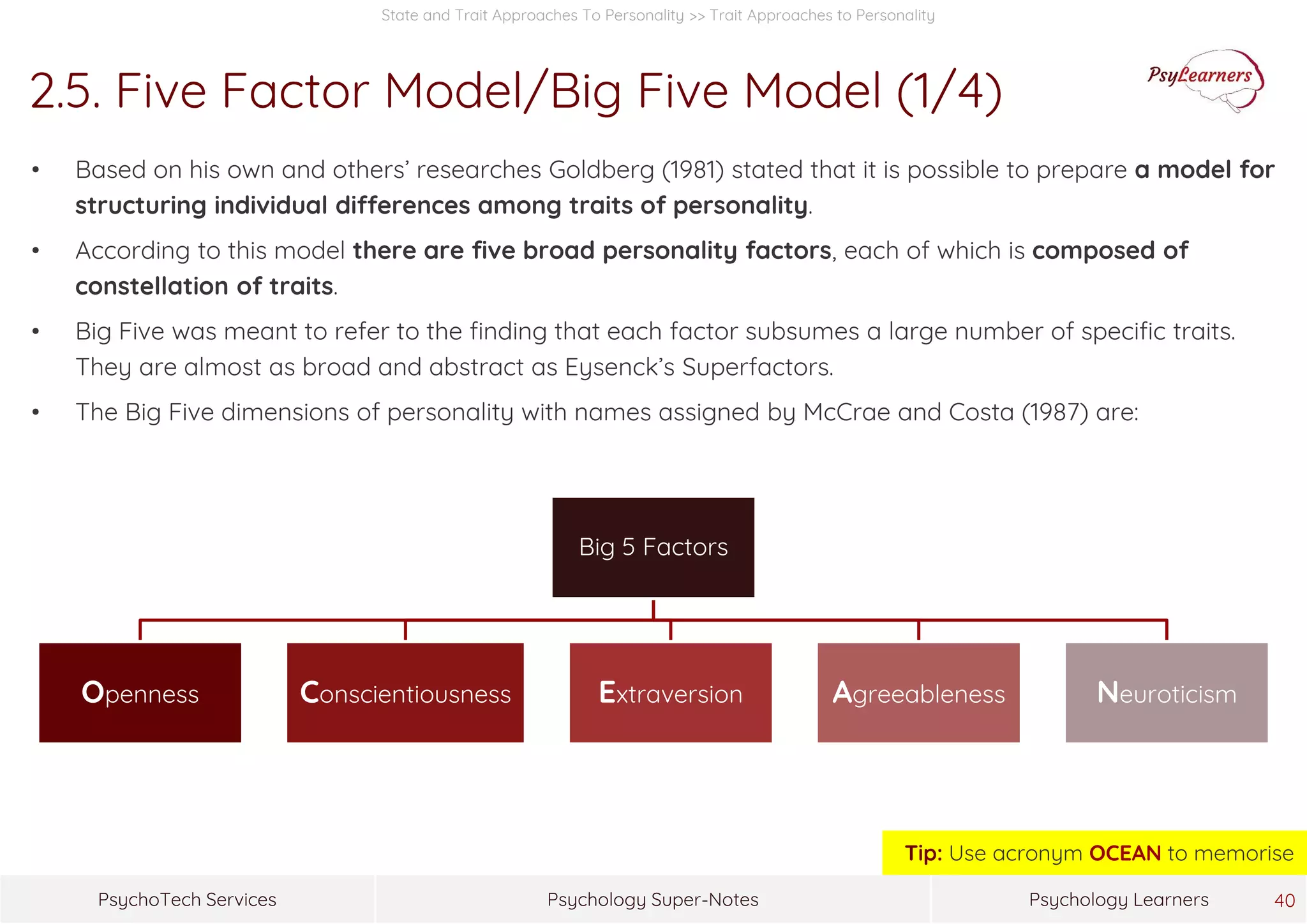 Theories of Personality: State and Trait Approaches to Personality | PDF