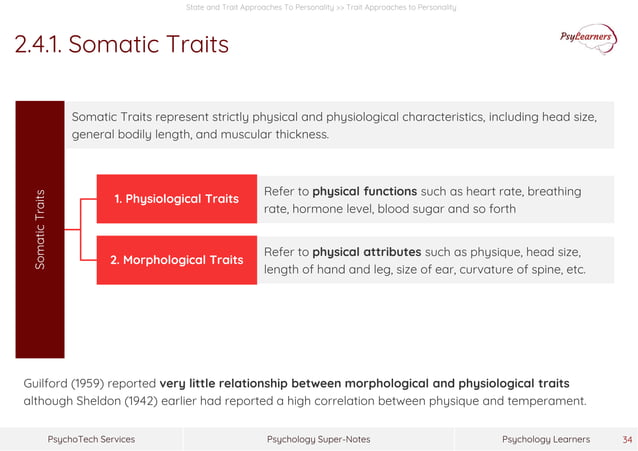 Theories of Personality: State and Trait Approaches to Personality | PDF