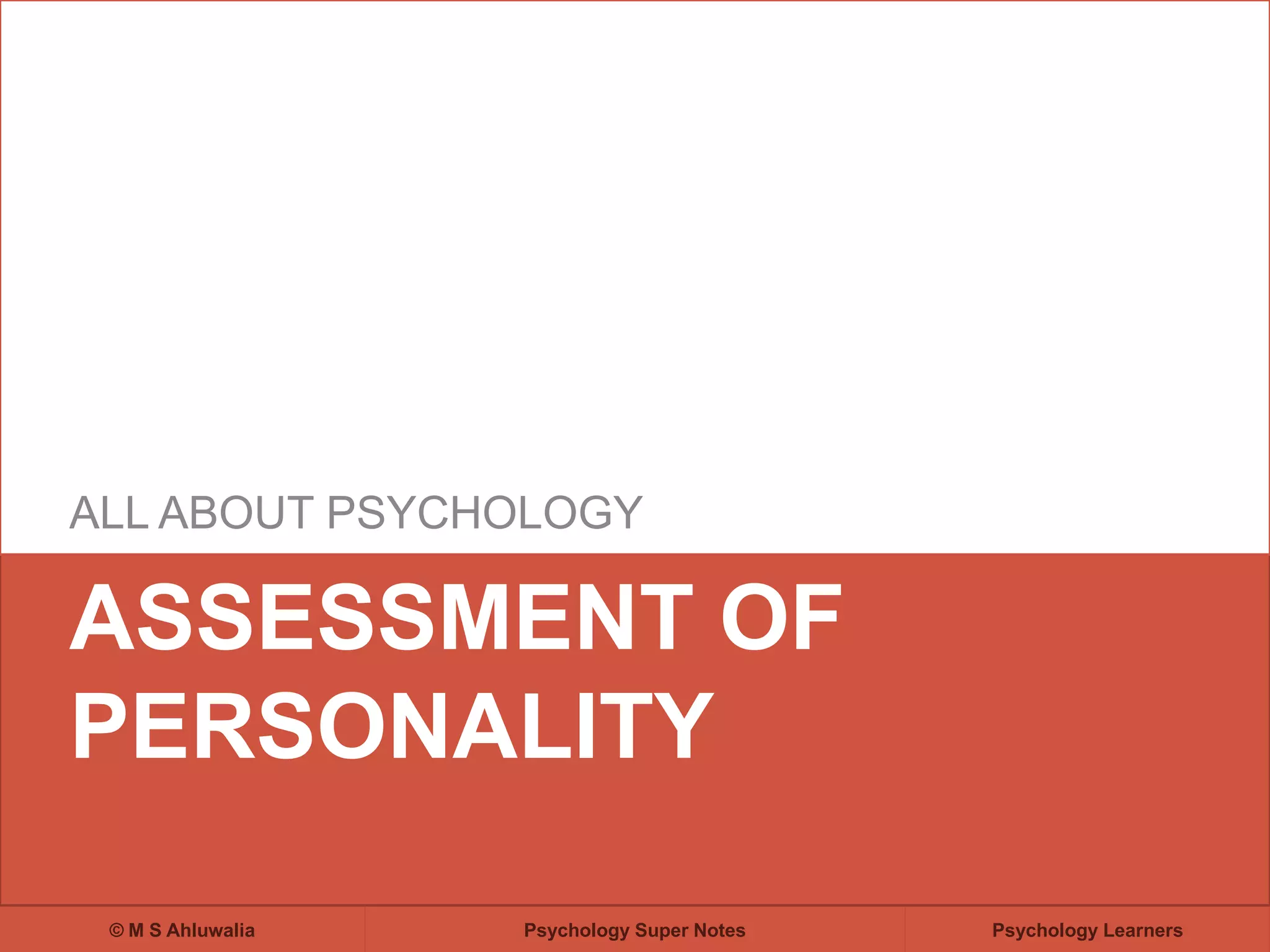 IGNOU Super-Notes: MPC3 Personality - Theories and Assessment_4 ...