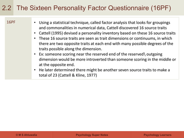 IGNOU Super-Notes: MPC3 Personality - Theories and Assessment_4 ...