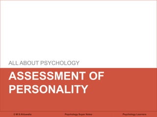 IGNOU Super-Notes: MPC3 Personality - Theories and Assessment_4 ...