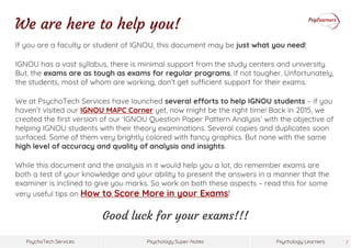 IGNOU Exam Question Pattern >> MAPC >> MPC004 - Advanced Social Psychology | PDF