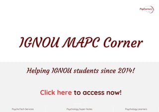 IGNOU Exam Question Pattern >> MAPC >> MPC004 - Advanced Social Psychology | PDF