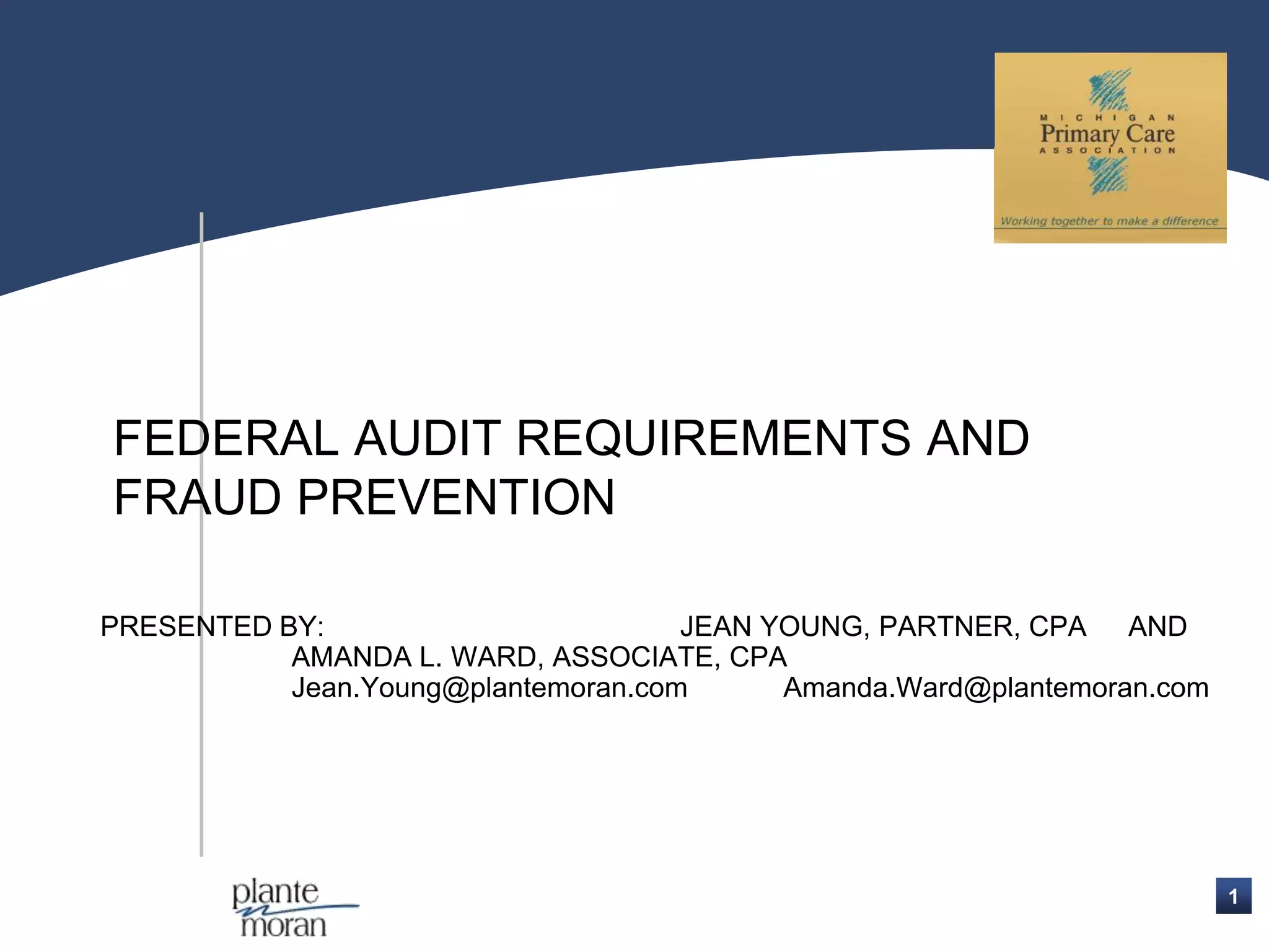 Federal Audit Requirements & Fraud Prevention | PPT